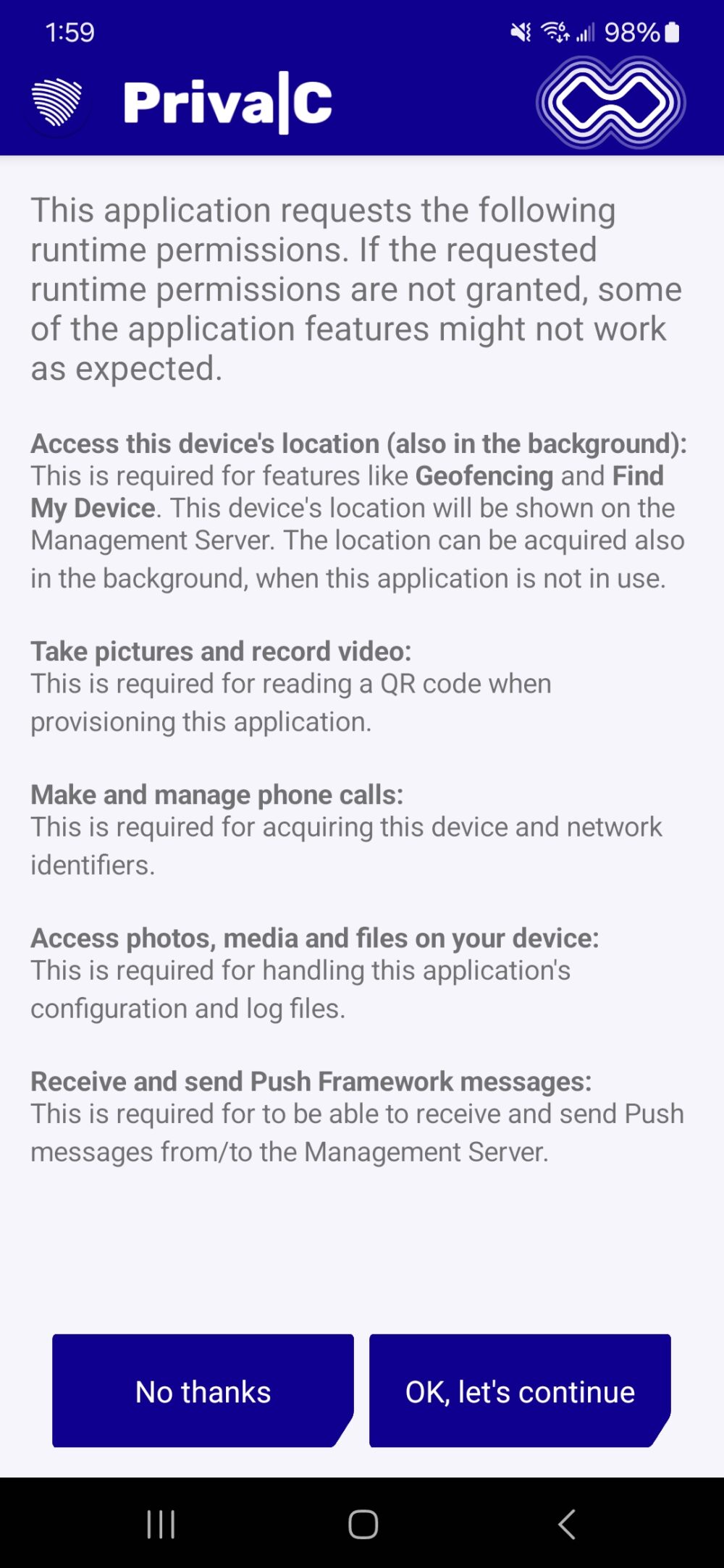 Priva|C Quick Guide - Connecta Mobile