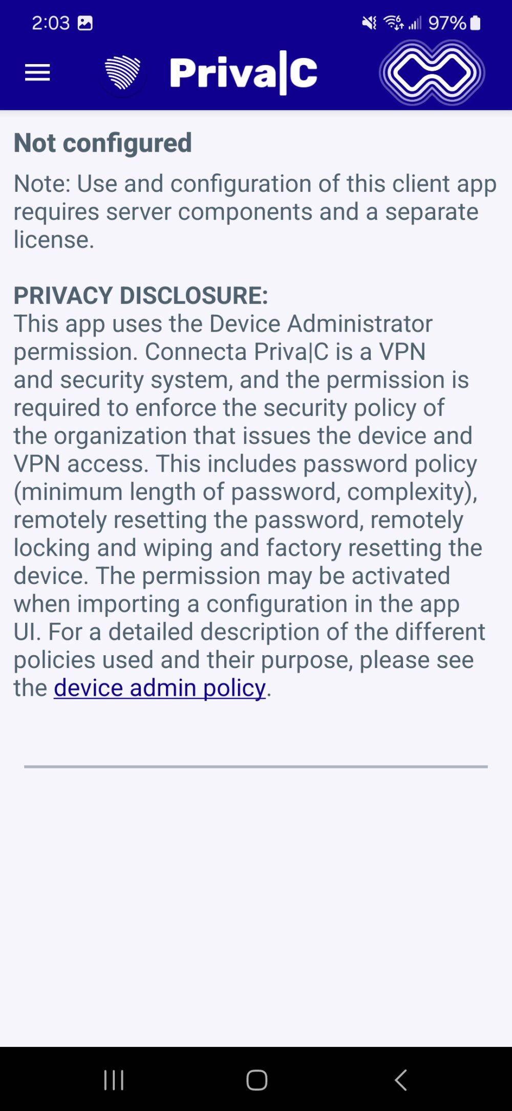 Priva|C Quick Guide - Connecta Mobile